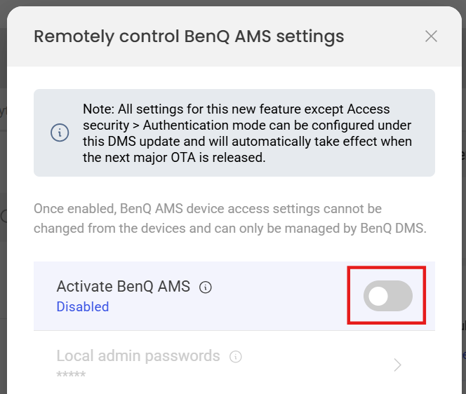How do I enable Authentication Mode on my BenQ Boards?